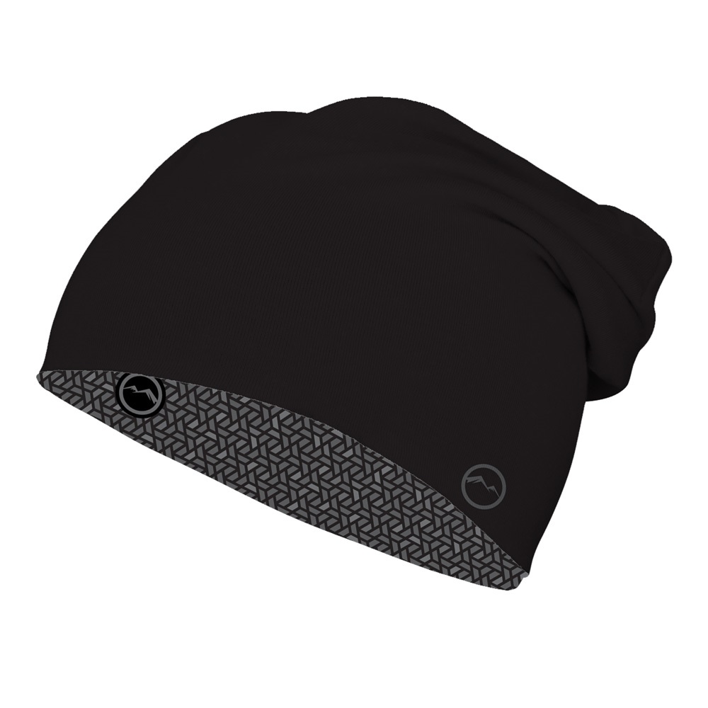 Blackgram/Solid Black Reversible Beanie - Microfiber Çift Taraflı Bere