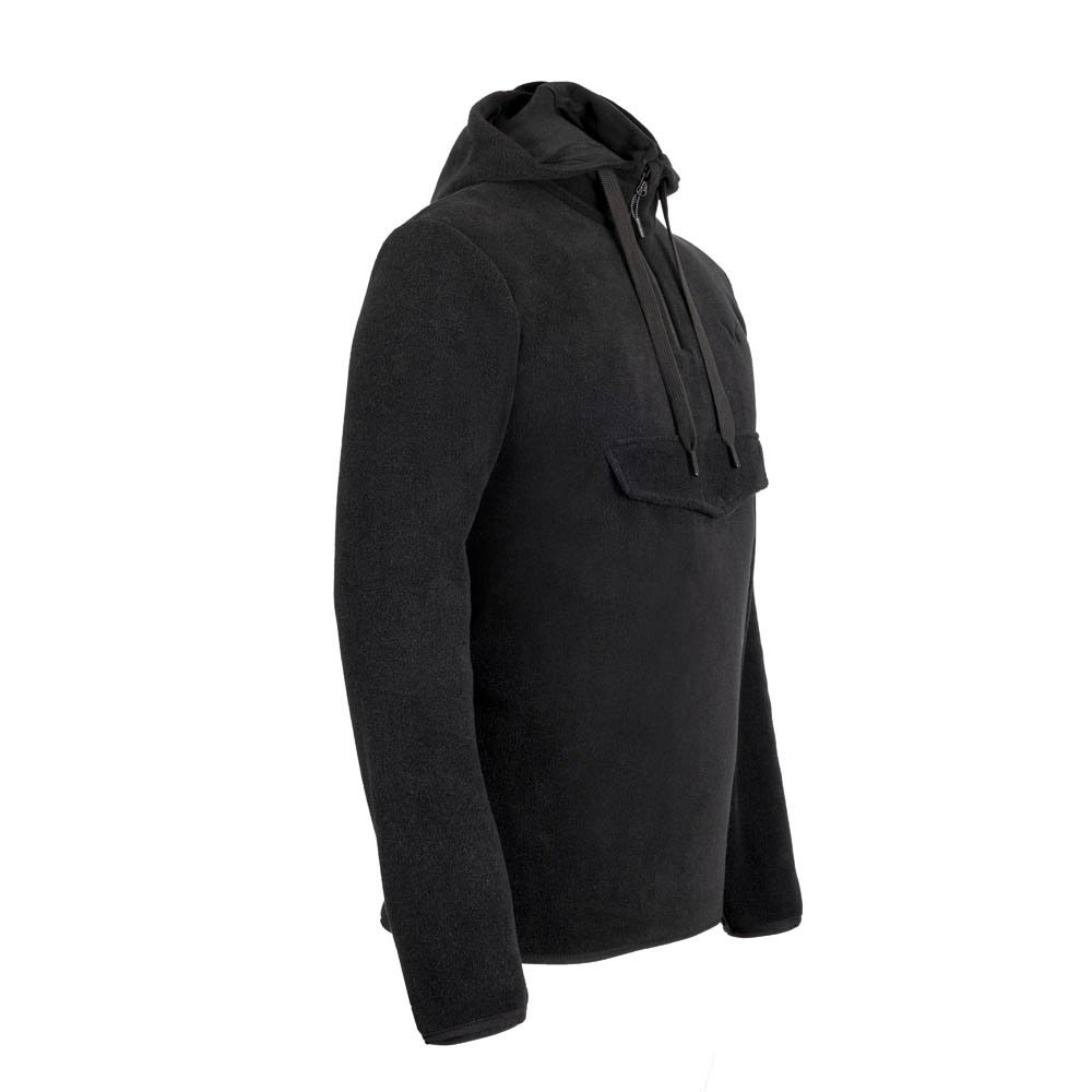 Puhu Erkek Kapüşonlu Polar Sweatshirt - Black- PUH060